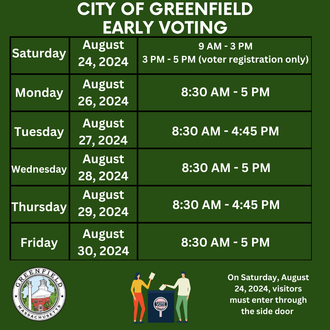 Greenfield announces early voting hours for primary election - Franklin ...